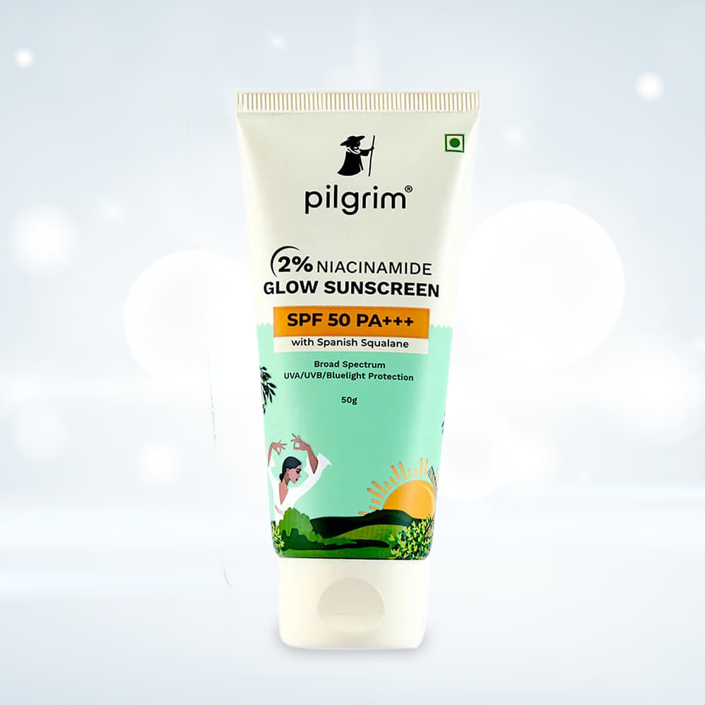 PILGRIM 2% NIACINAMIDE GLOW SUNSCREEN SPF 50 PA+++ 50GM – Leaf Water
